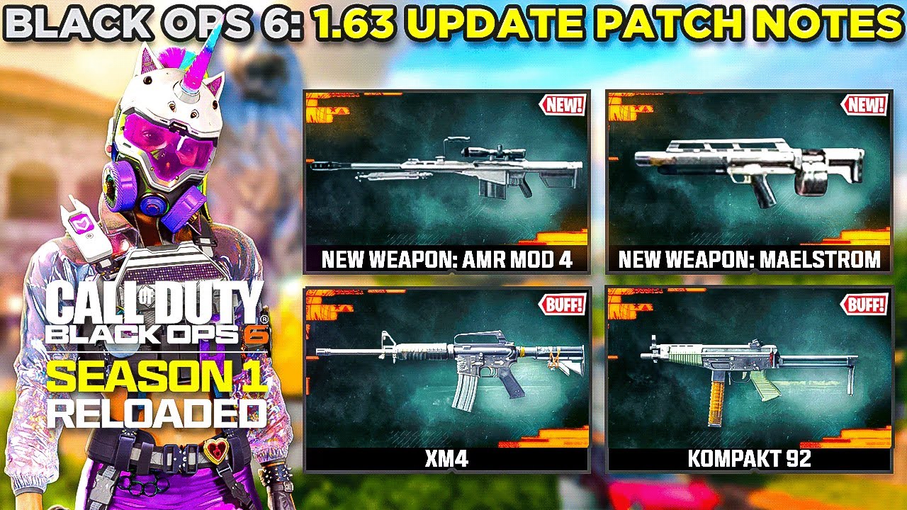 NEW BO6 SEASON 1 RELOADED UPDATE 1.63 PATCH NOTES! 🔥 (NEW WEAPONS, NEW ...