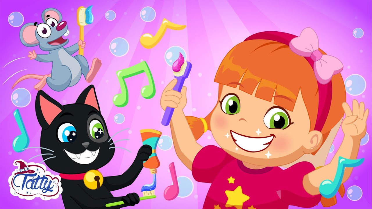 Tatty és Misifu megtanulják hogyan kell megfelelően fogat mosni ...