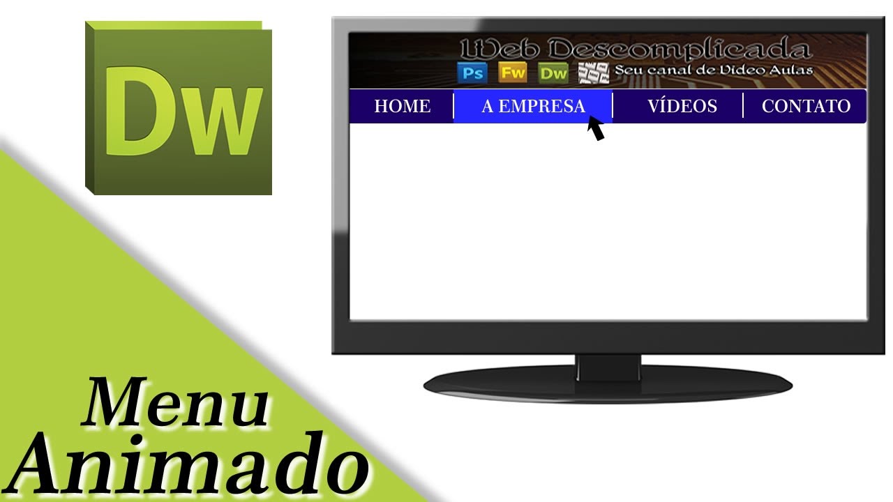Menu animado em Dreamweaver CC - YouTube