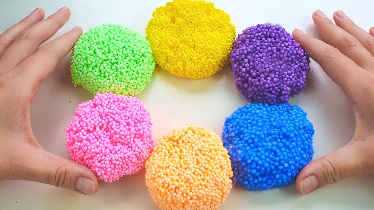 Rainbow Floam Mixing ASMR! Satisfying Video - YouTube
