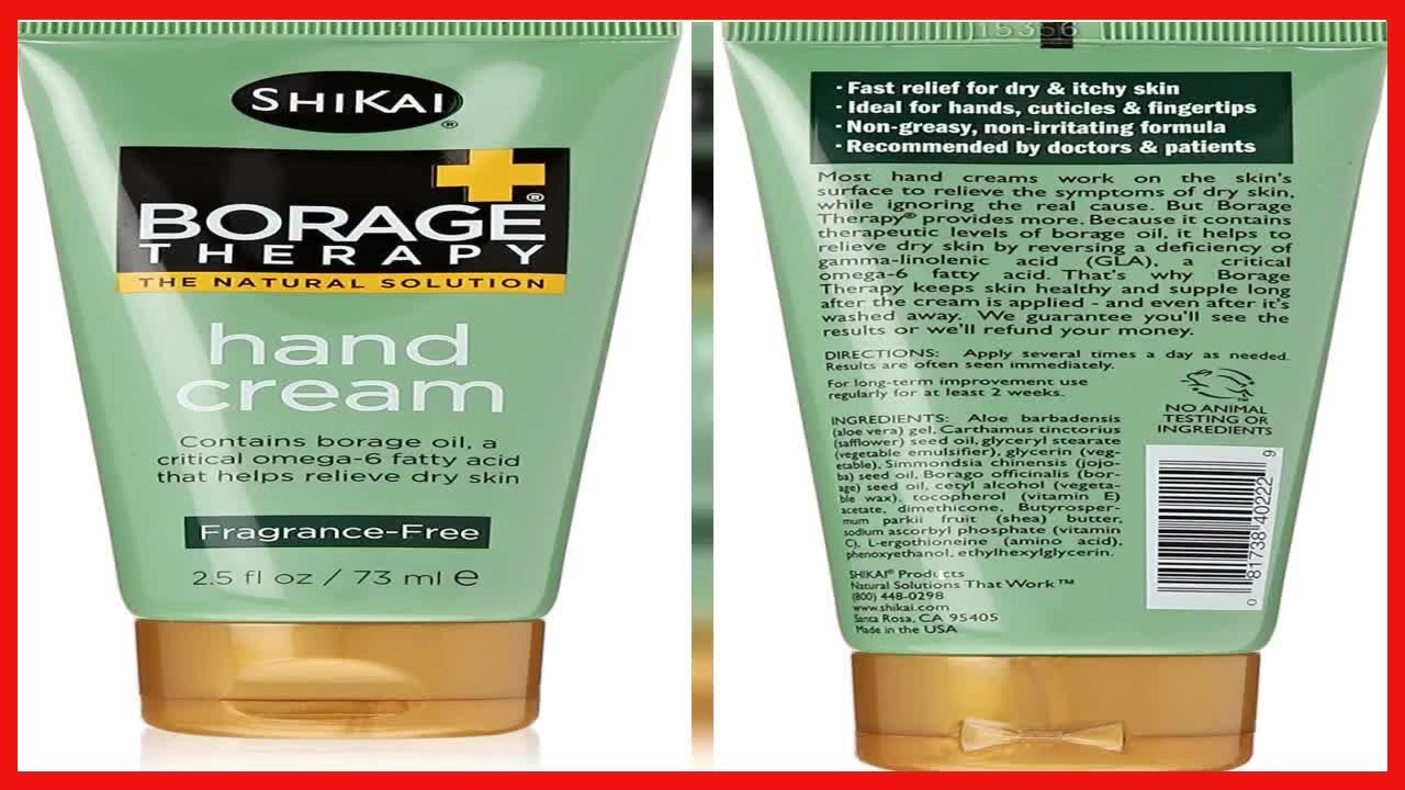 ShiKai - Borage Therapy Plant-Based Hand Cream, Soothing & Moisturizing ...