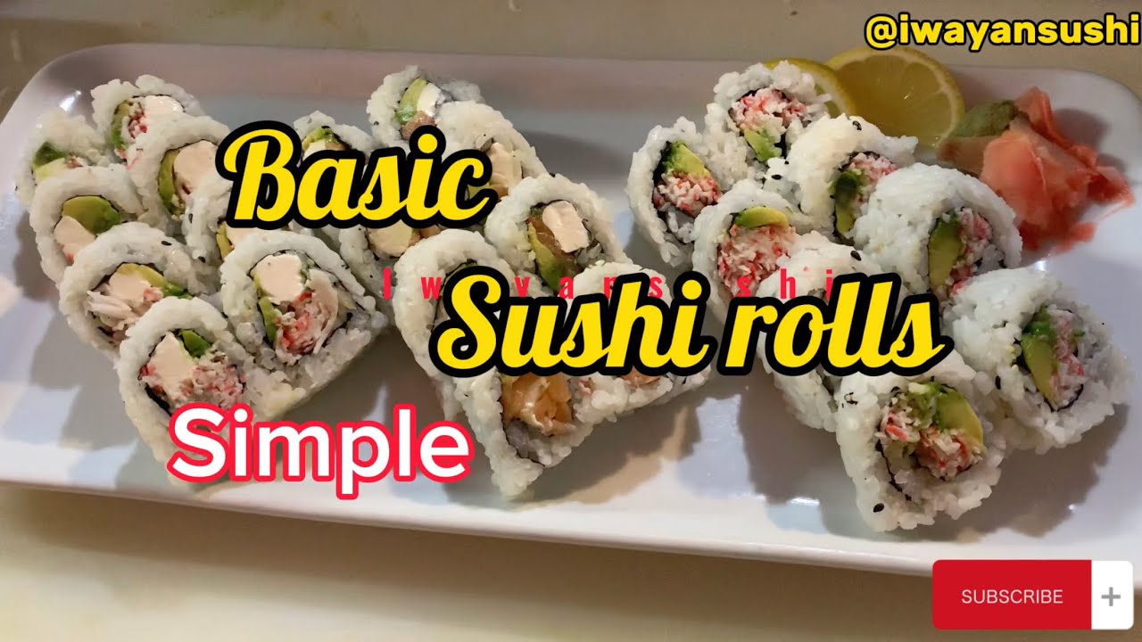 Basic sushi rolls||learn how to make it|| simple💪💪@iwayansushi - YouTube