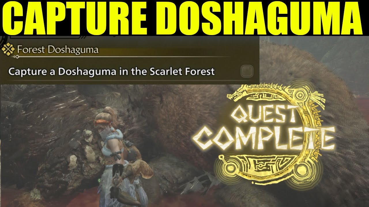How to Capture a Doshaguma in the Scarlet Forest Monster Hunter Wild ...
