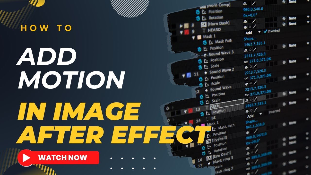 "How to Add Motion to Images | After Effects Tutorial with Presets o ...