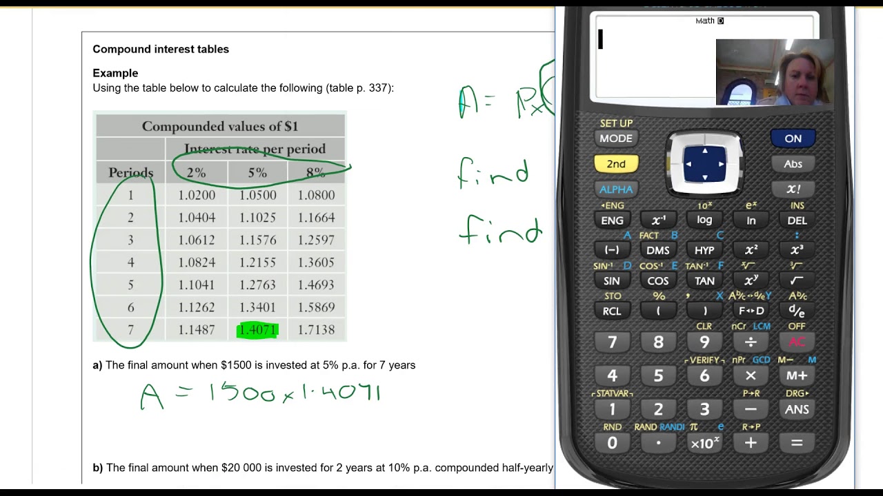 compound interest tables - YouTube