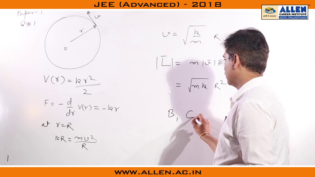 JEE Advanced 2018 Physics Solution Q.1, 2 (Paper-1) - YouTube
