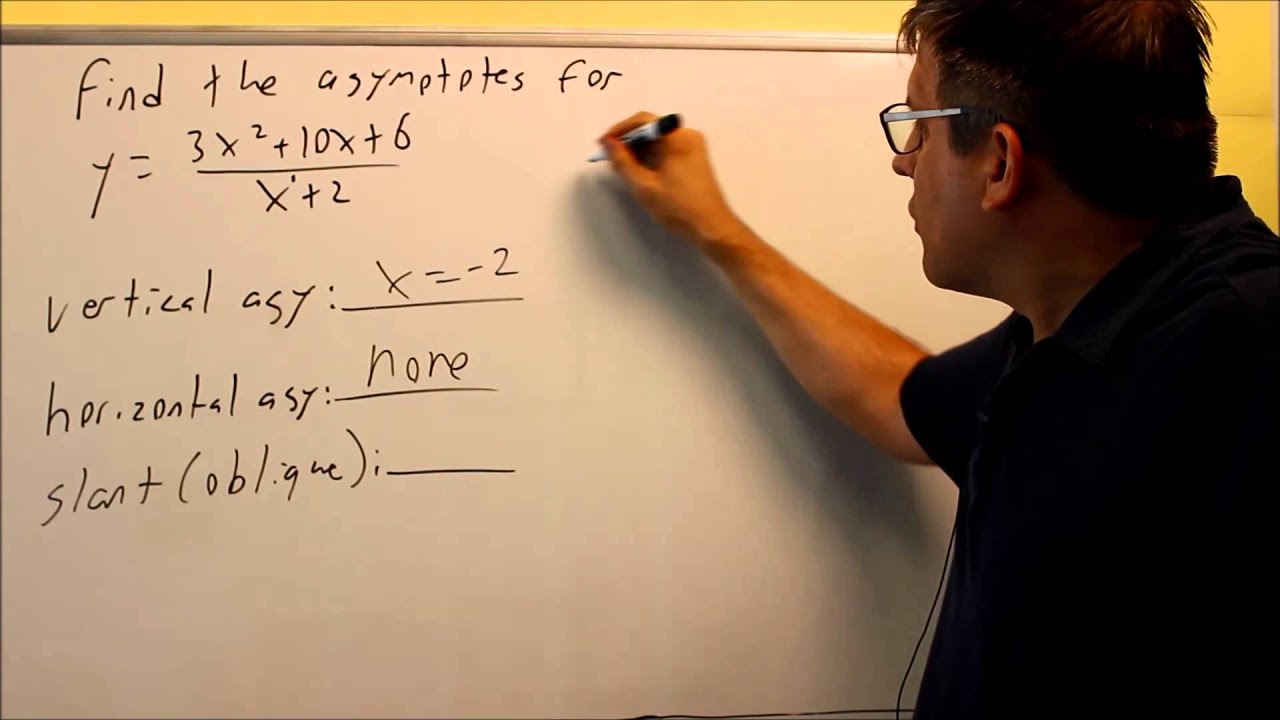 Intercepts and Asymptotes of Rational Functions: Ex 4 - YouTube