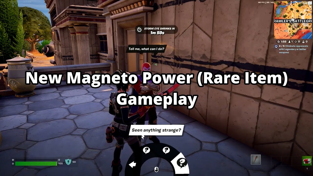 New Magneto Power (Rare Item) Gameplay Fortnite - YouTube
