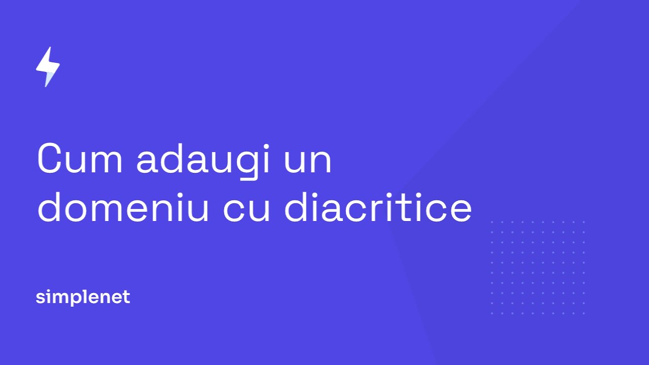 Cum adaugi un domeniu cu diacritice în cPanel - YouTube