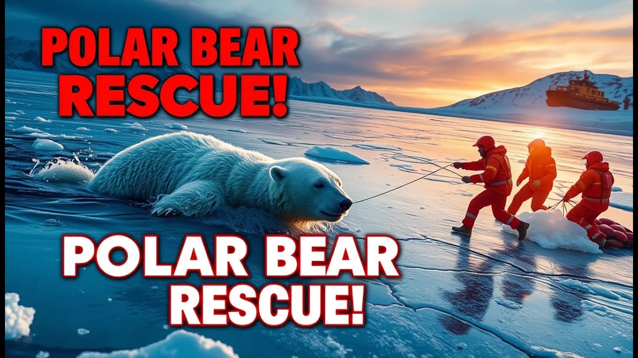 🚨 Polar Bear Rescue! Baby Struggles in Icy Water, Team Rushes to Save ...