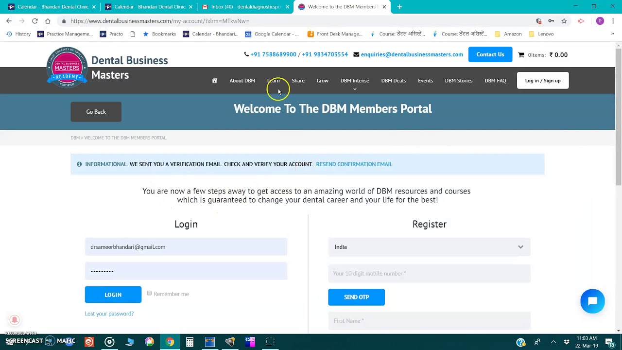 DBM FAQ: How to register / login online? - YouTube
