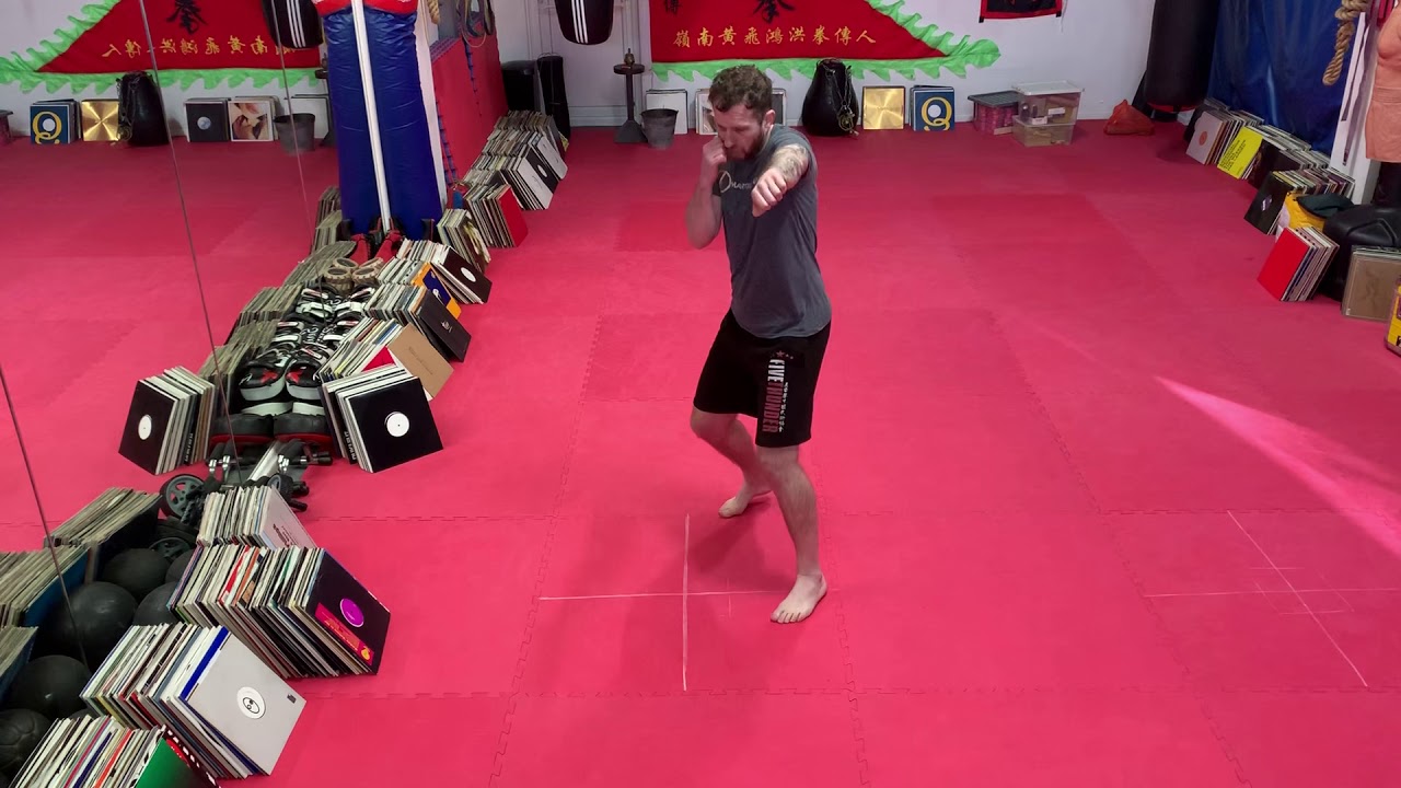 Jab, cross, round kick kids - YouTube