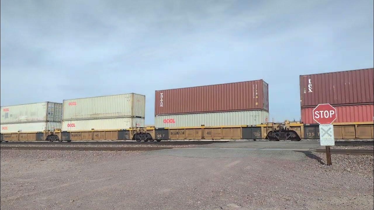 WB BNSF Port Stack/Domestic Intermodal Train Feat FXE And Bonnet In Nebo Ca! #bigbossrailfanner ...
