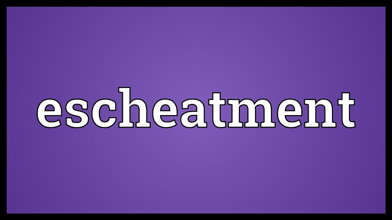 Escheatment Meaning - YouTube