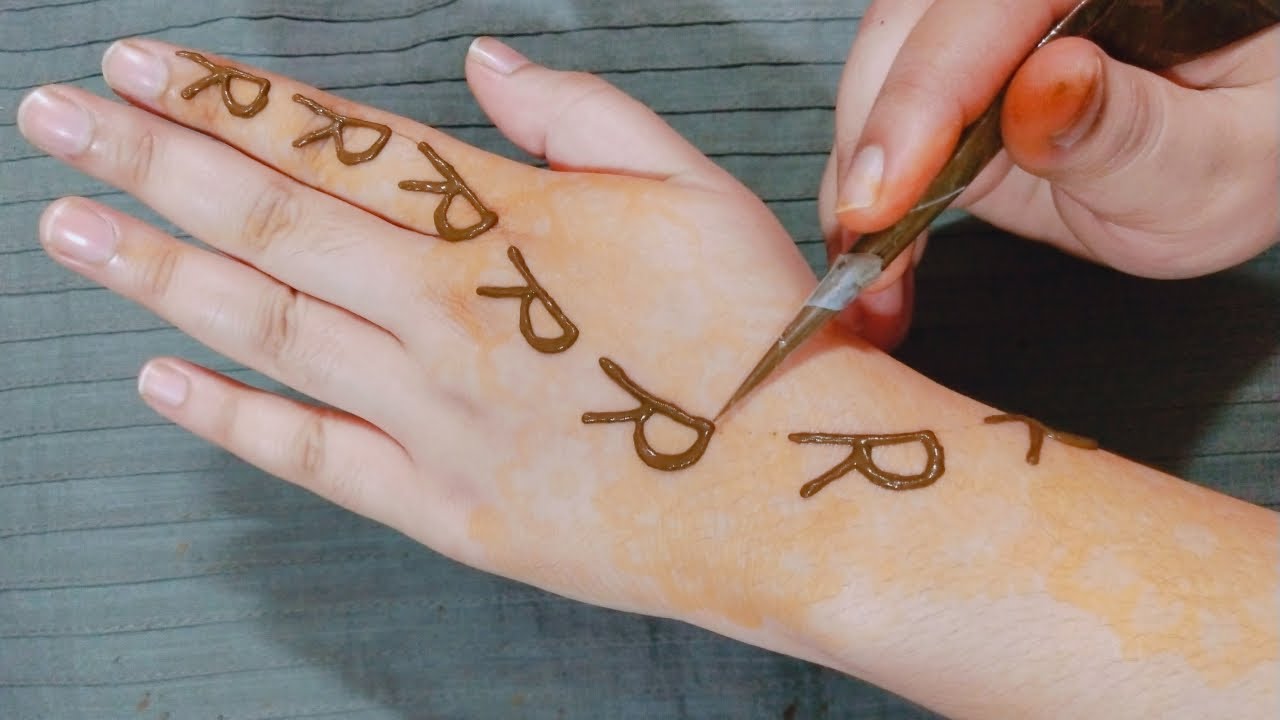 Easy Mehndi Design Trick from R letter - New Stylish Mehndi Design for ...