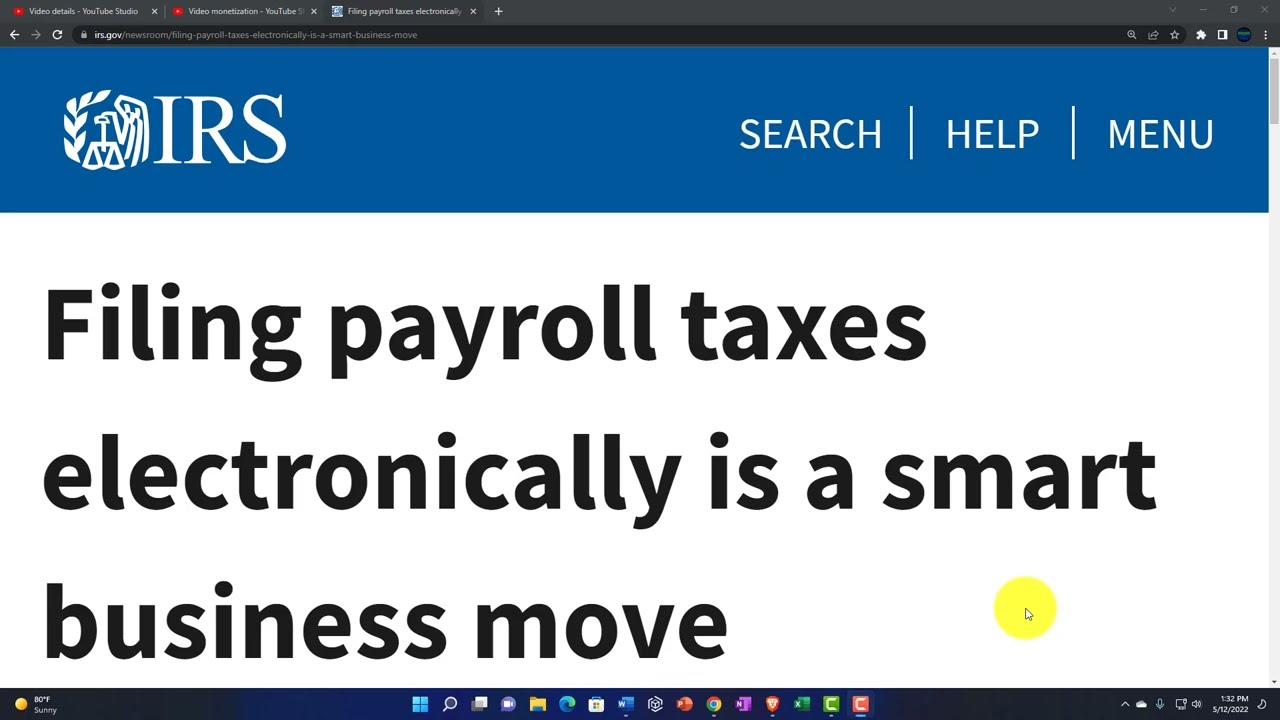 IRS Tax Tip - Filing payroll taxes electronically is a smart business ...