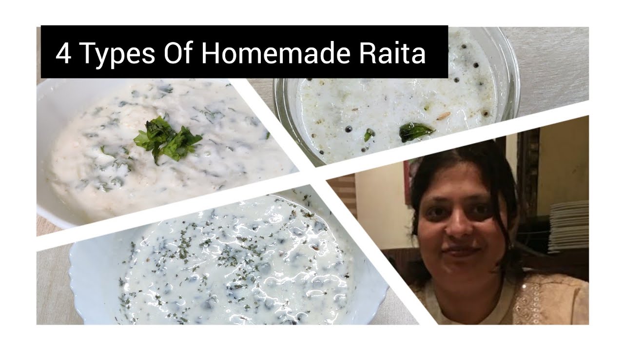 4 Types Of Homemade Raita || Shaandaar Recipes - YouTube