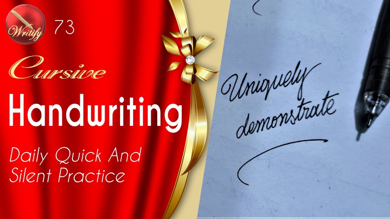 Daily Quick Handwriting | Play With U | Handwriting Practice - YouTube