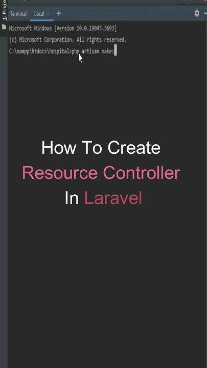 how to create a resource controller in #laravel in 60 Seconds #shorts #webdevelopment - YouTube