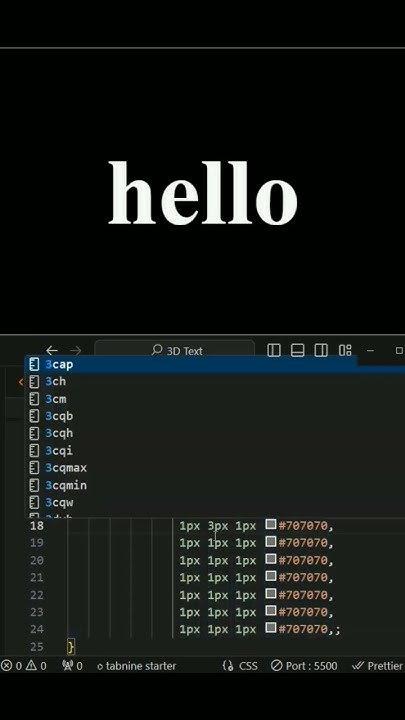 CSS 3D Text Effect _ CSS Tips & Tricks _ Mastering 3D Text Effects with HTML & CSS #shorts - YouTube