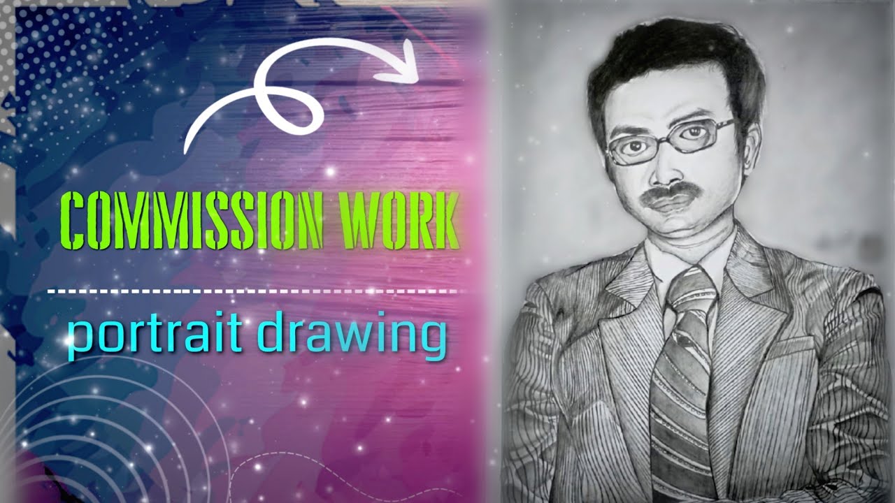 Portrait drawing on photo paper - YouTube