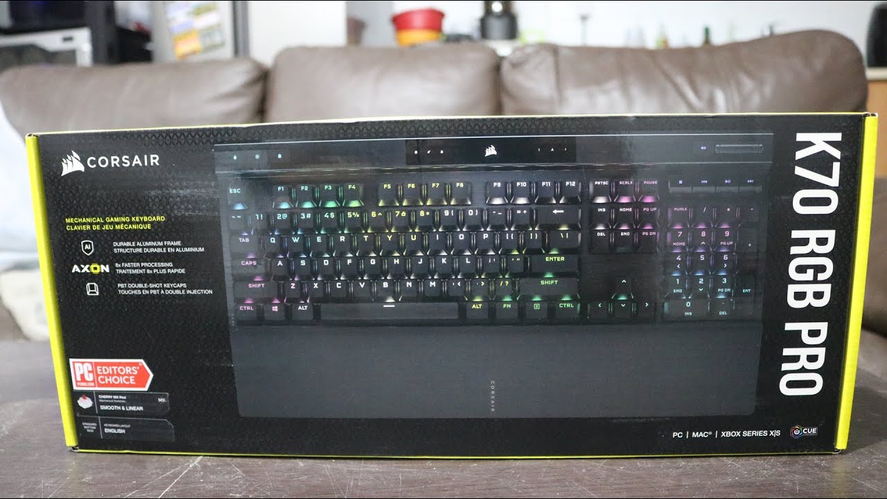 Corsair K70 RGB PRO Mechanical Gaming Keyboard CHERRY MX Red Unboxing ...