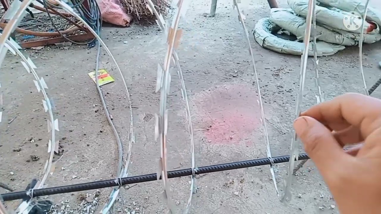 Fence w/d combat wire - YouTube