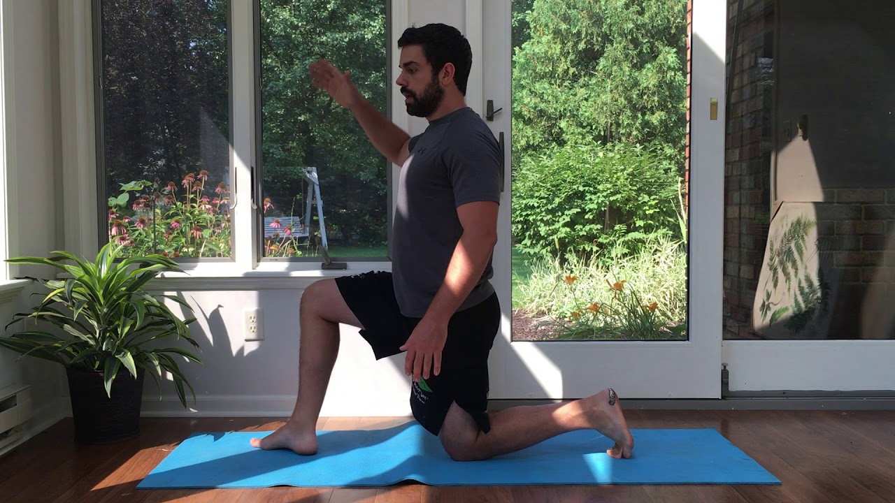 Kneeling Diagonal Stretch - YouTube