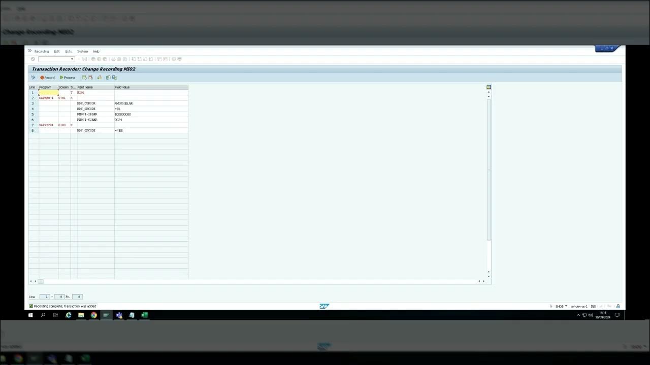 SHDB Transaction Recorder in SAP - YouTube