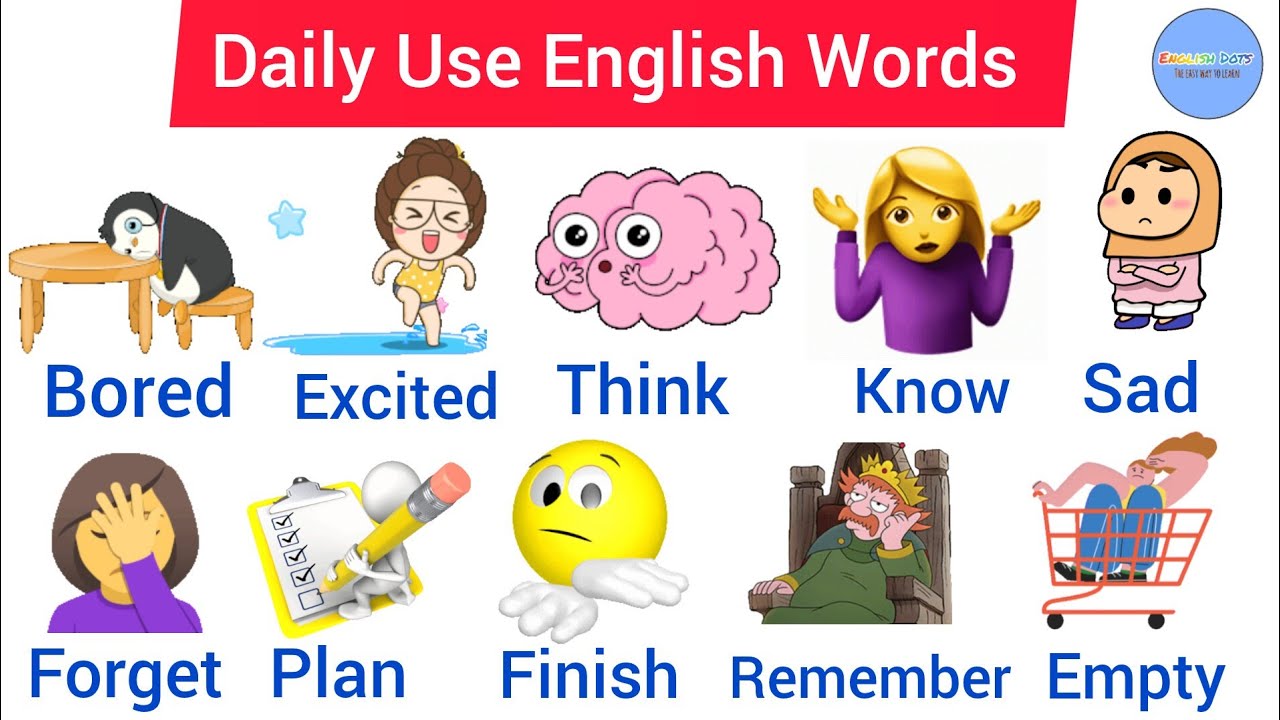 Most common english words| Daily Use English Words | Listen and ...