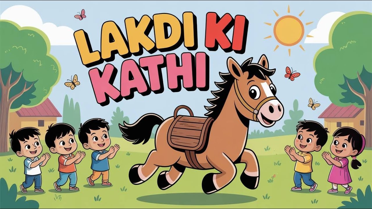 Lakdi Ki Kathi | लकड़ी की काठी काठी पे घोड़ा | Hindi Kids Song ...