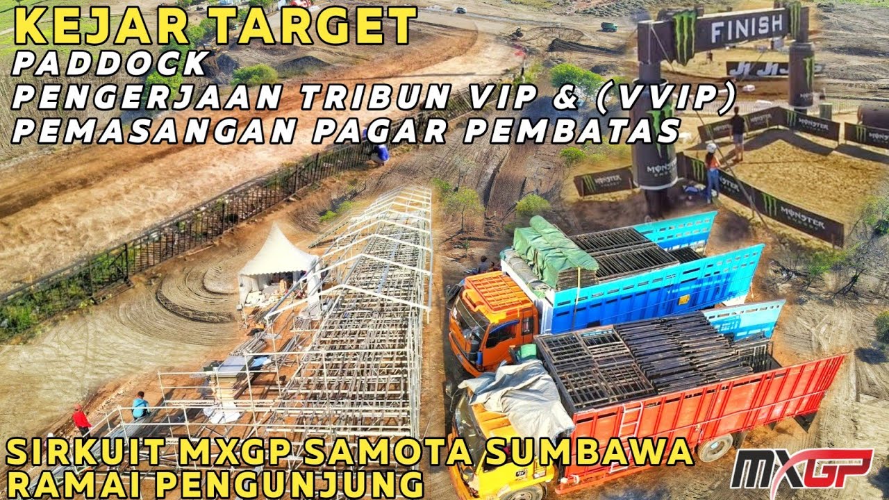 KEJAR TARGET ⚡ PENGERJAAN PADDOCK, TRIBUN VIP (VVIP) & PEMASANGAN PAGAR ...
