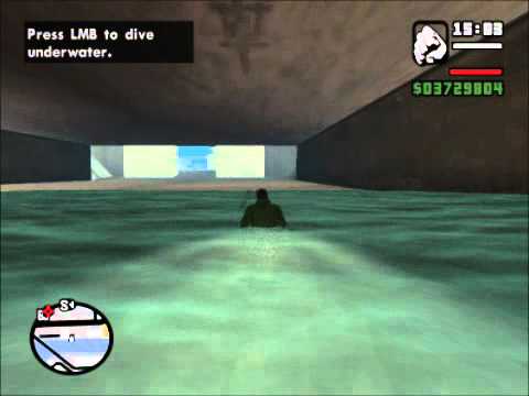 Grand Theft Auto San Andreas:Swimming in the water - YouTube