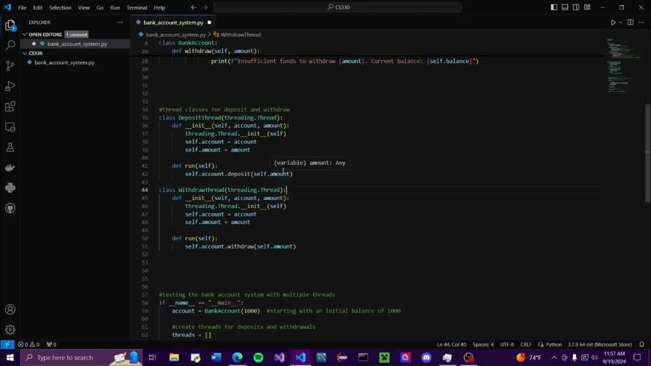 Bank Account Simulation in Python - YouTube