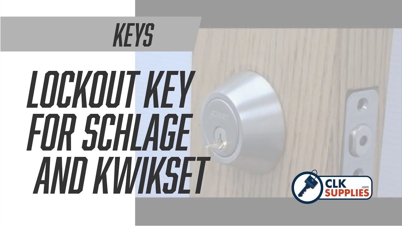 Lockout Key for Schlage and Kwikset clkupplies.com - YouTube