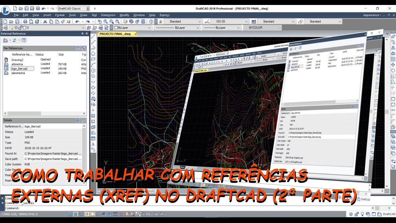 Como trabalhar com referências externas (XREF) no DRAFTCAD (2ª parte) - YouTube