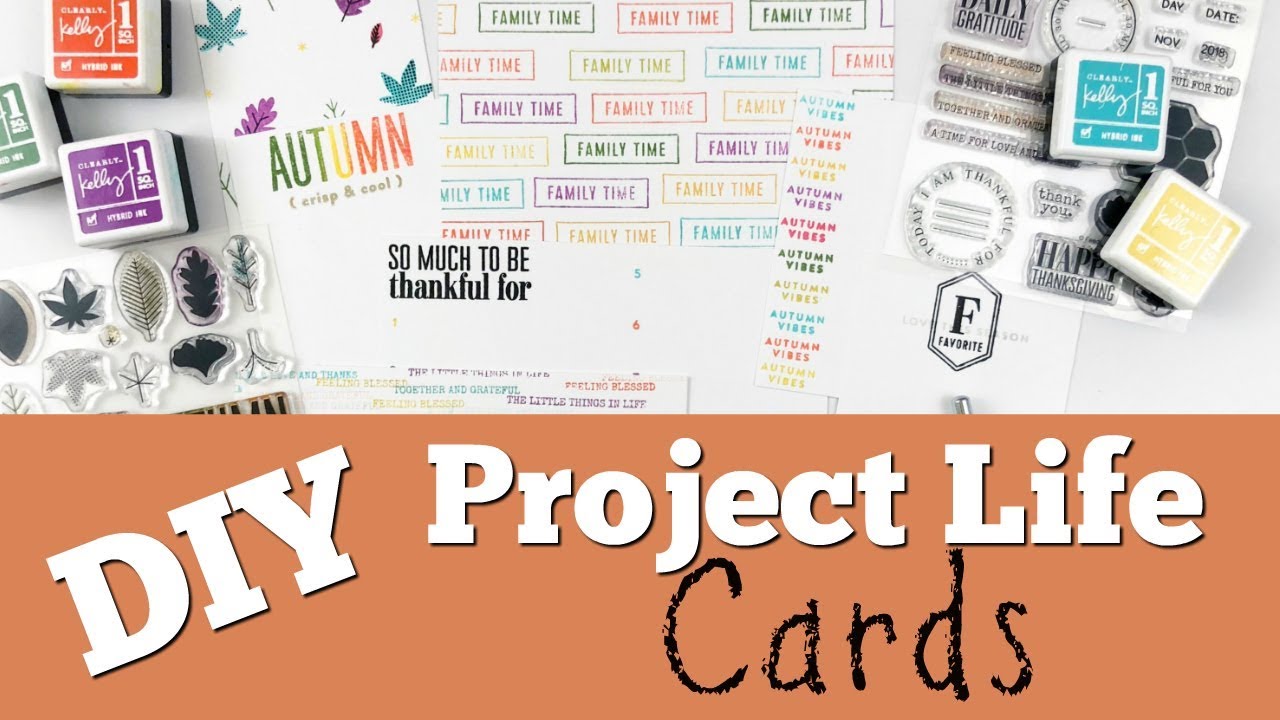 DIY Project Life Cards | Stamping - YouTube