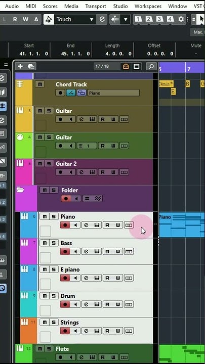 Move selected tracks into a new folder | Cubase pro - YouTube