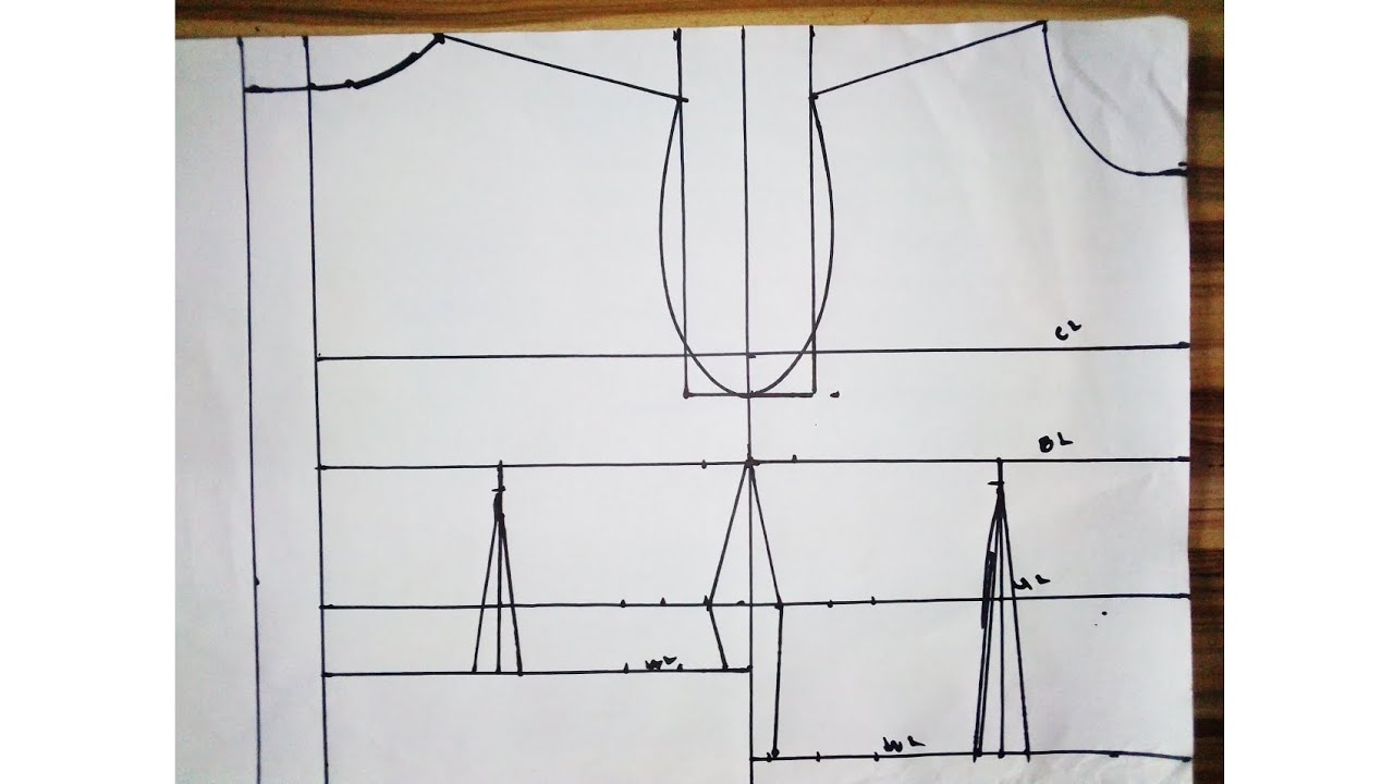 HOW TO DRAFT A BASIC BODICE BLOCK/Beginner friendly tutorial - YouTube