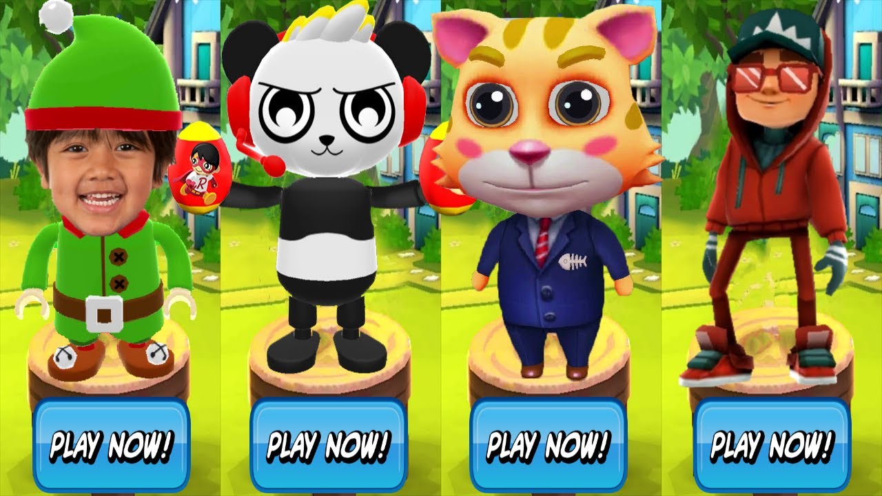 Tag with Elf Ryan and Combo Panda vs Cat Runner vs Festive Jake - Run ...