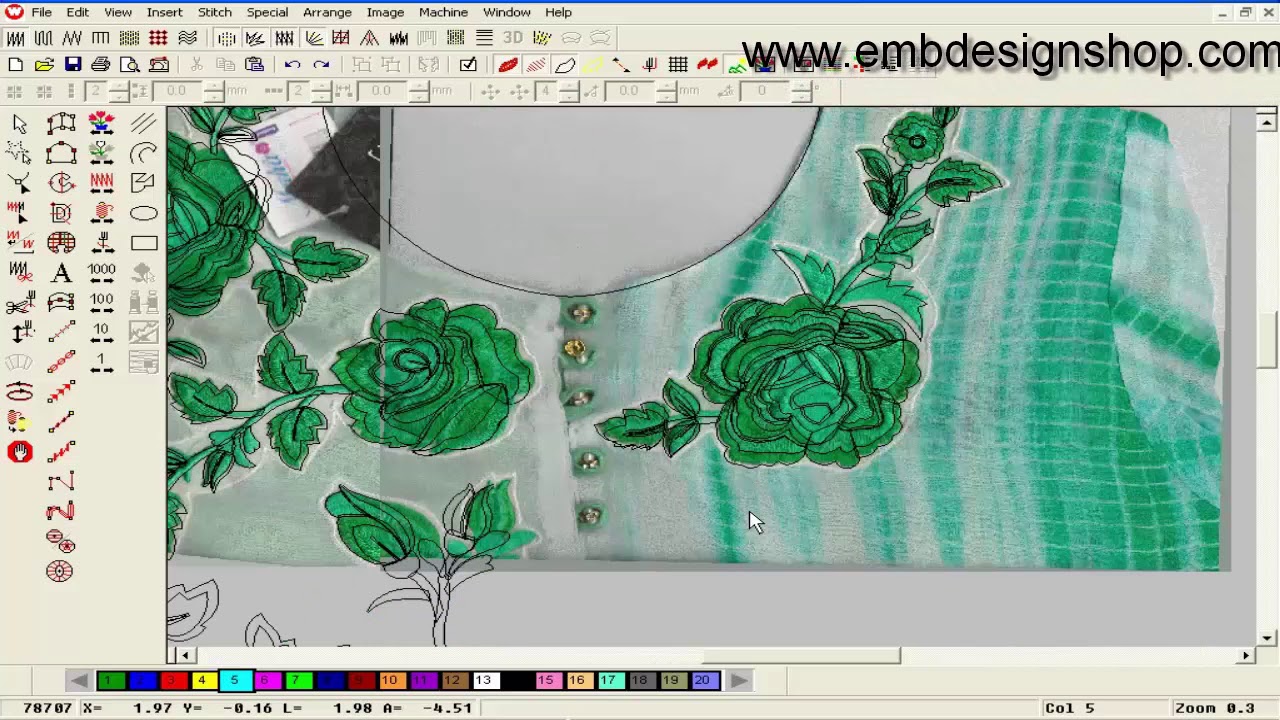 Pinching Design || Embroidery Design tutorial || free embroidery design ...