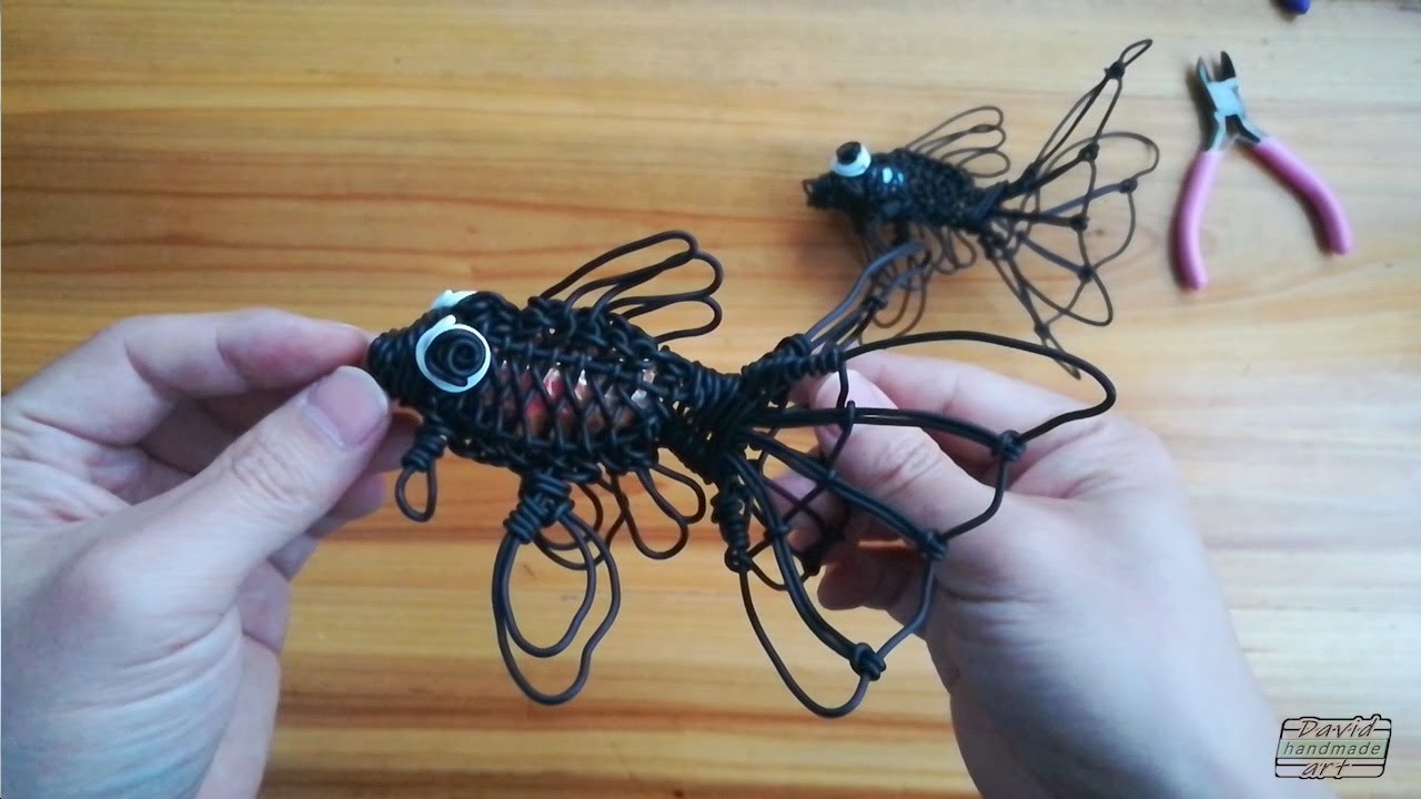 How to make a 3D wire goldfish.|wire handmade tutorial - YouTube