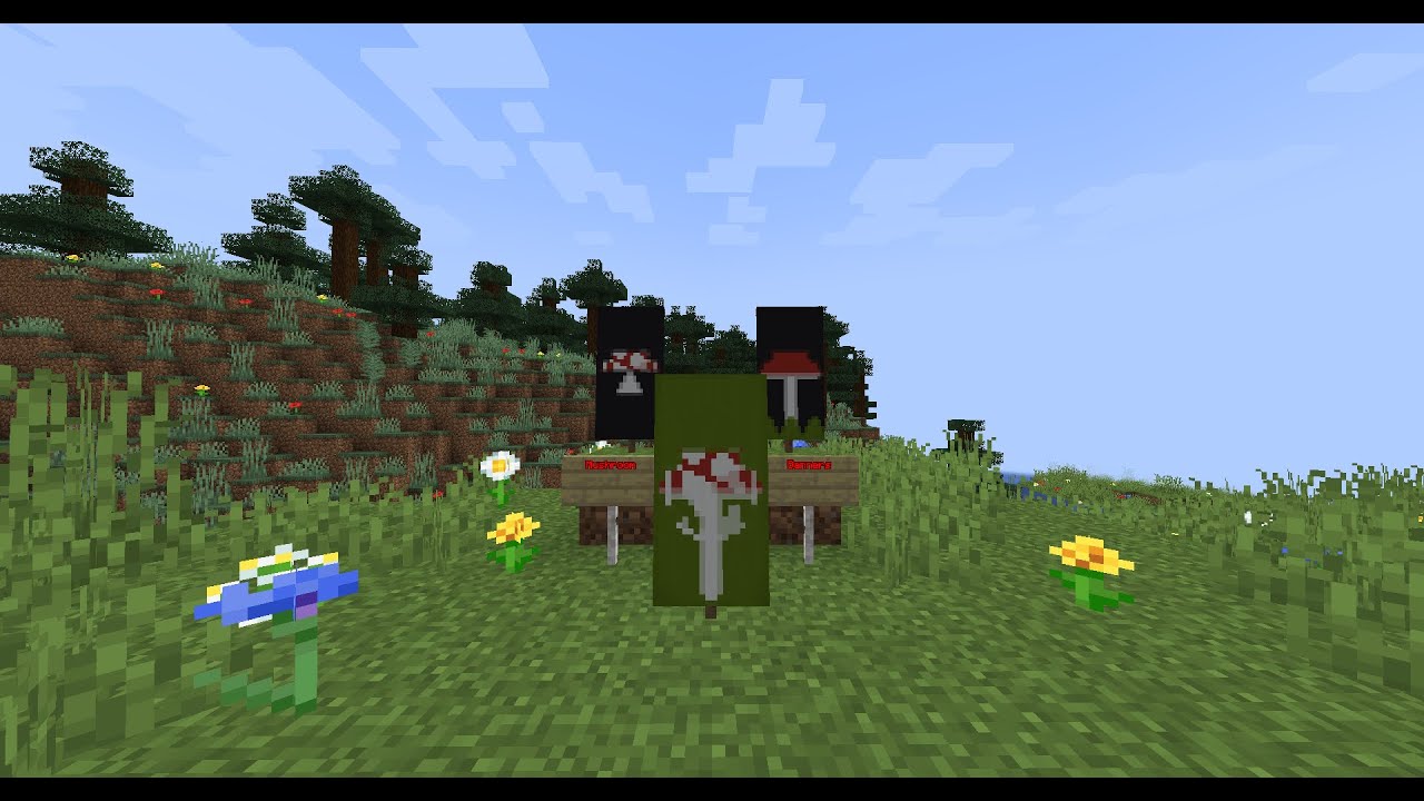 Minecraft Mushroom Banner Tutorials - YouTube