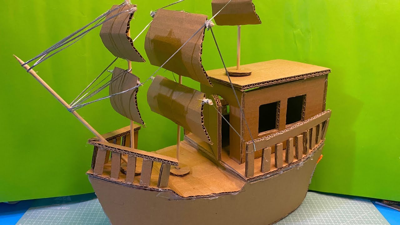 ⛵How to Make a BOAT models with Cardboard | Cardboard Boat Making ...