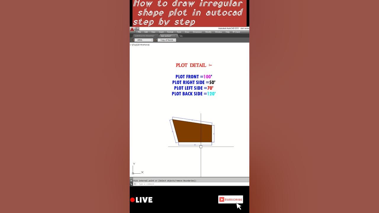 How to draw irregular shape plot in autocad step by step. 2023 - YouTube