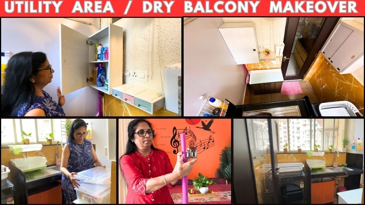 How to design a small DRY BALCONY to look spacious/छोटी सी जगह में क्या ...