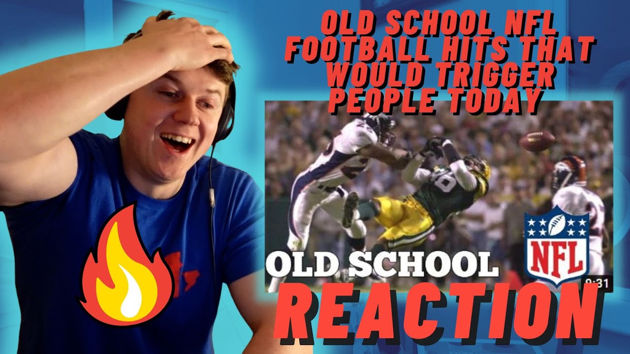 IRISH MAN REACTION TO Old School NFL Football Hits That Would Trigger ...