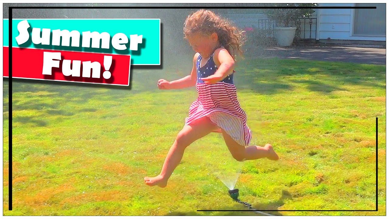 SPRINKLER SUMMER FUN PLAY TIME! - YouTube