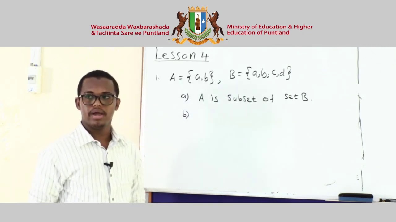 Fasalka 8aad Xisaab English Version Chapter 1 Lesson 4 720 X 1280 - YouTube
