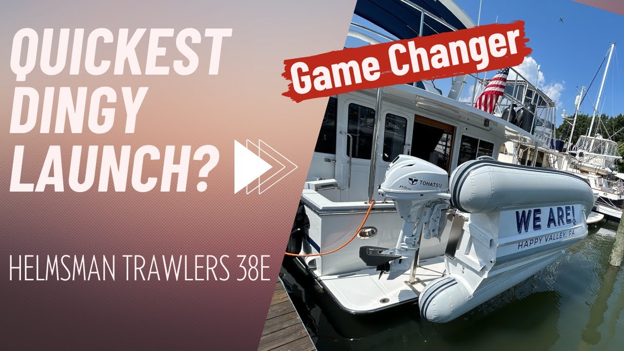 Helmsman Trawlers 38E Pilothouse | Dingy launch in under 4 minutes ...